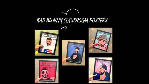 Bad Bunny Classroom Posters by Sarah Rahimi | TPT