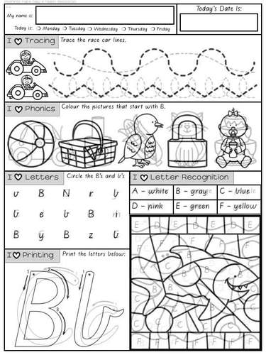 Mornings Made Easy! Kindergarten Morning Work SET ONE for VICTORIA ...