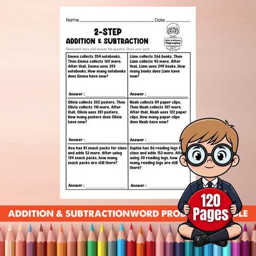 3rd Grade Math Word Problems Bundle | Addition & Subtraction | Back to ...
