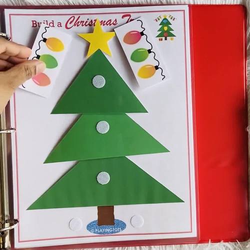 Christmas Busy Book for Toddler, Winter Learning Binder, Holiday Quiet ...