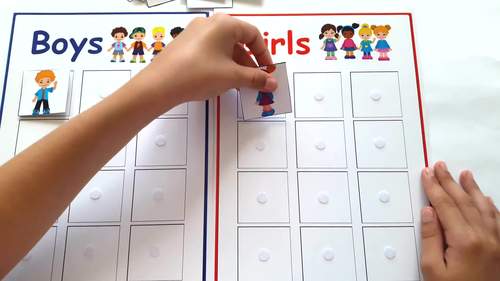 Boys and Girls Sorting Activity Special Education Autism File Folders ...