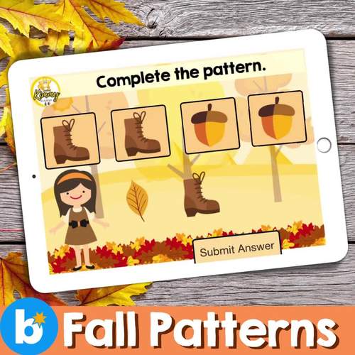 Fall Patterns Visual Discrimination Boom Cards by Teacher Kimmy | TPT