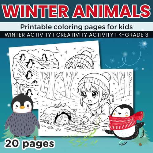 Winter Animals Coloring Pages, Nature Exploration Adventure, Winter ...