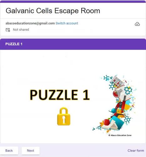 Galvanic Cells Escape Room | Electrochemistry Activity by Abaco ...