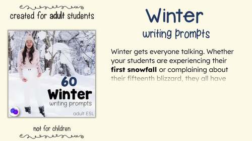 Winter Writing Prompts for Adult ESL Seasonal Reflection & Conversation