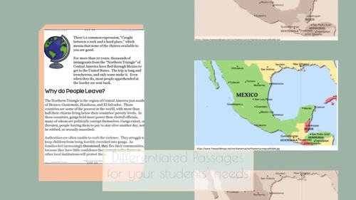 Immigration Nonfiction Passage | Central America | Differentiated DIGITAL