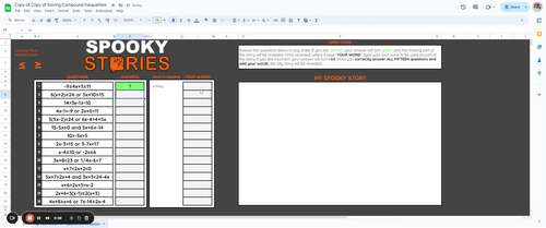 Solving Compound Inequalities Halloween Activity for Algebra | TPT