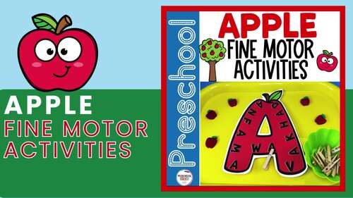 Preschool Apple Activities - FINE MOTOR GAMES by Preschool SOS | TPT