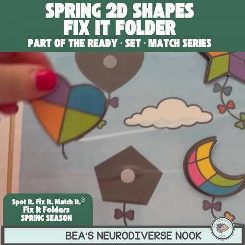 Spring Shape Matching File Folder Games | 2D Shapes Activity | Special ...