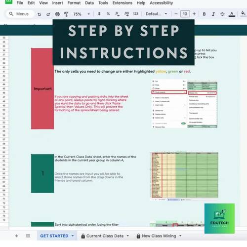 Class Mixing Spreadsheet | Classroom Management | Class List | TPT