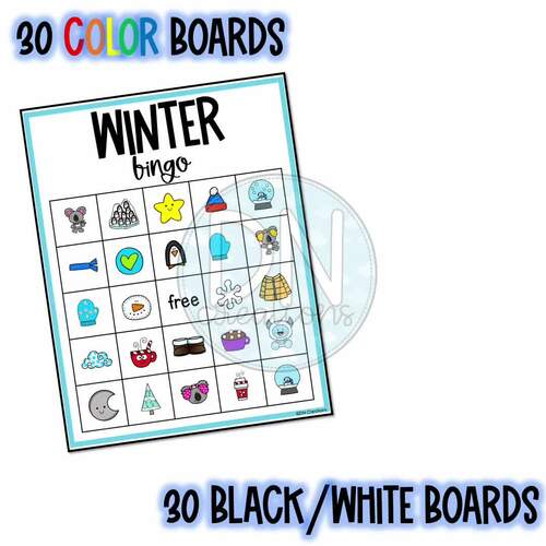 Winter Bingo l Winter Digital Activity l Digital or Paper Winter Bingo