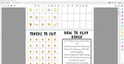 Printable New Year Bingo Game, 50 Bingo Cards, Classroom Game, Family Game