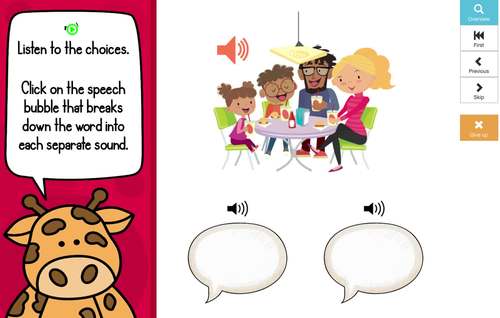 Phoneme Segmentation Activities BOOM CARDS SET 1 Science of Reading