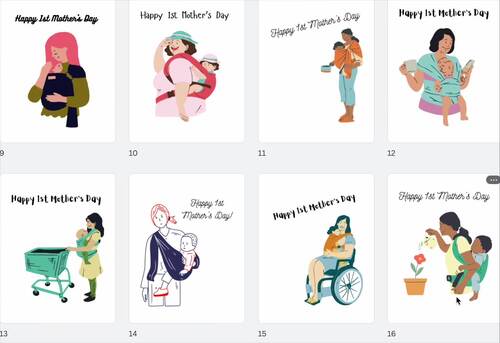 Mother's Day Card- 1st Mother's Day by oLIZo Street | TPT