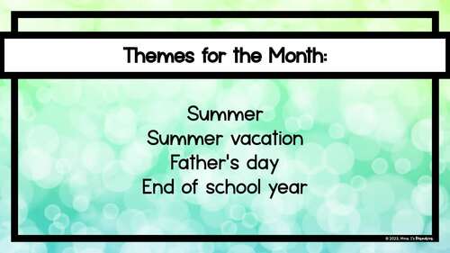 Mot du jour | French Daily Word Work | June | Juin by Mme I's Resources