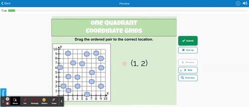 5th/5.G.A.2 Graphing Ordered Pairs in First Quadrant Coordinate Plane ...