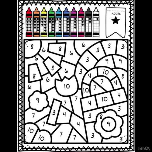 Spring Color-by-Numbers: Kindergarten Math Activities for Numbers up to 20