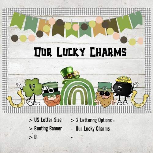 Lucky charms bulletin board , St patricks day classroom door by ...