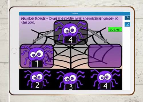 Sums through 25 Halloween Spiders- Leveled (Boom Cards) | TPT