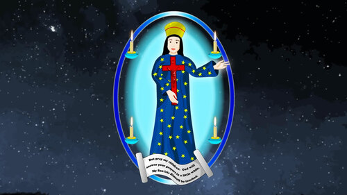Our Lady of Pontmain free mini cartoon - Catholic History | TPT