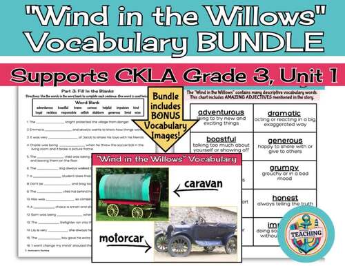 "Wind in the Willows" Vocabulary BUNDLE, CKLA Grade 3, Unit 1 | TPT
