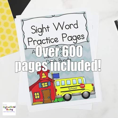 Sight Word Practice Worksheets | Back to School Theme | TPT