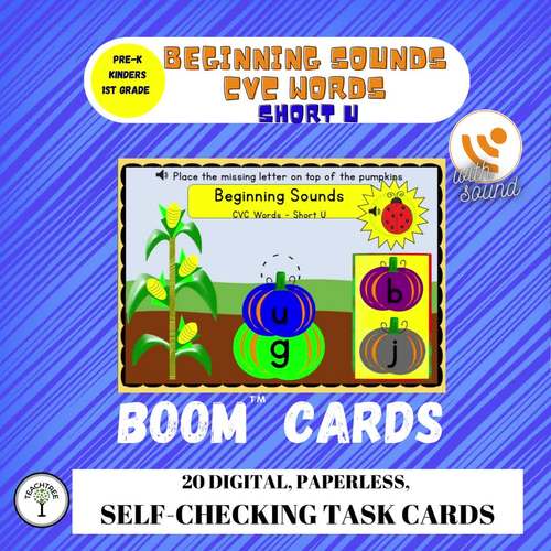 Phonics Games Beginning Sounds CVC Words - Short U by Teachtree | TPT