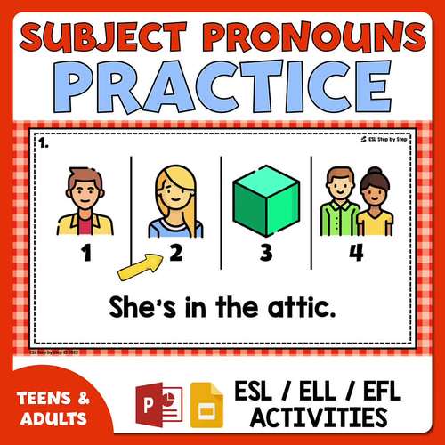 ESL Activities to Practice Subject Pronouns | Teens and Adults | TPT