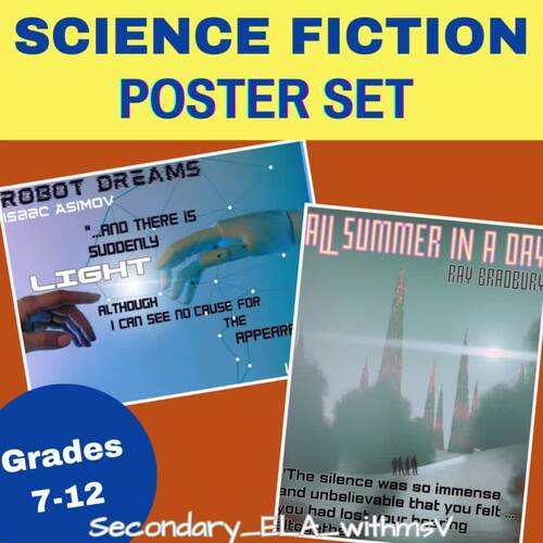 Science Fiction Anchor Chart and Book Cover Bulletin Board Set | TPT