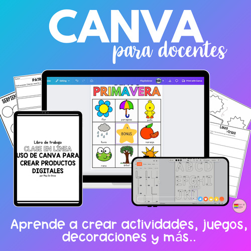 Spanish Canva for Teachers Webinar: Create & Sell Classroom Resources ...