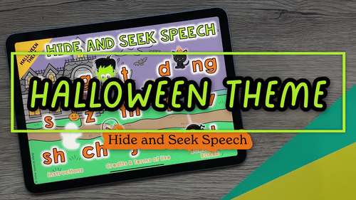 Hide & Seek Speech - Halloween Theme - Articulation Game - PPT & Boom ...