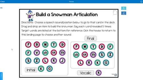 Winter Snowman Interactive Book Boom Cards for Speech Therapy | TPT