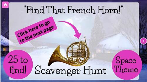 French Horn Digital Scavenger Hunt- Space Themed- Online Music Game-Sub ...