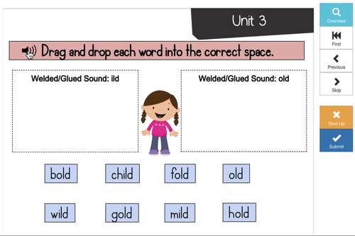 Level 2 | Unit 3 | Glued Sounds | BOOM CARDS by Teaching Literacy