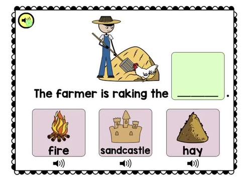 Fill in the Blank: Simple Sentences (with audio) | Boom Cards by SmartSPED