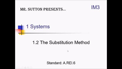 Solving Systems of Linear Equations with the Substitution Method