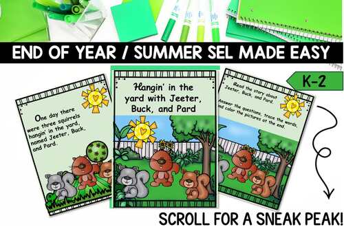 K-2 Summer Book Activities | SEL Friendship & Social Skills End of Year ...