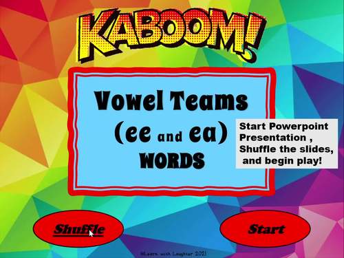 KABOOM - 'ee' and 'ea Vowel Teams - (3 different DIGITAL/PRINT phonics ...