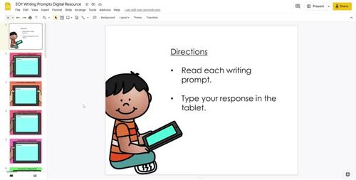 Writing Prompts for the End of Year Digital Activity | Distance Learning