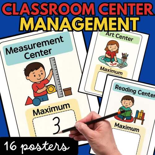 Center Signs Number of Children in Each Center | Editable Posters ...