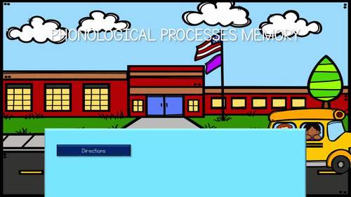 No Prep Digital Phonological Processes Memory Game by Speech Therapy Plans