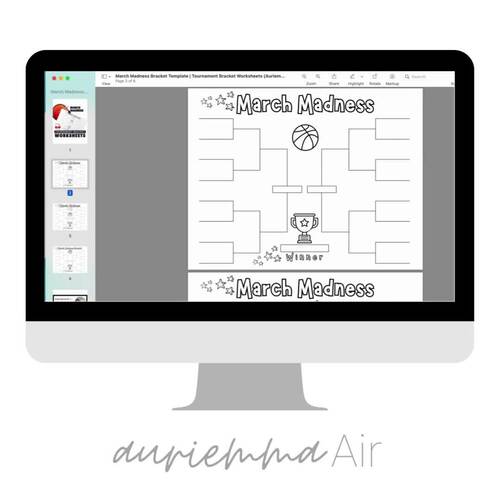 March Madness Bracket Template | Tournament Bracket Worksheets by ...