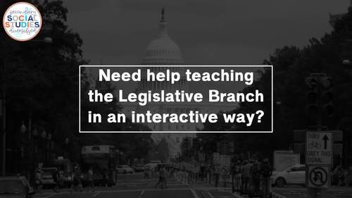 Legislative Branch Differentiated BOOM Cards and Notes The US Congress