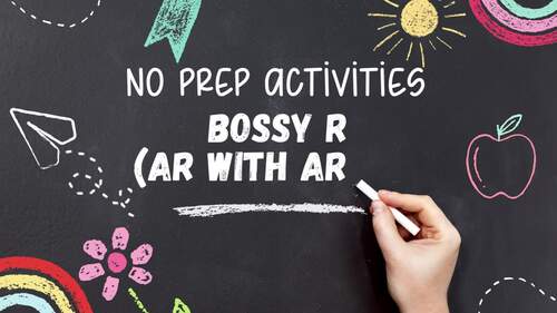 Bossy R Ar Words Worksheets + Activities PreK, UTK, Kindergarten, First ...