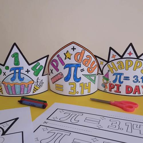 Pi Day Crowns Hats Headbands Crafts | Pi Day Coloring Pages Activities