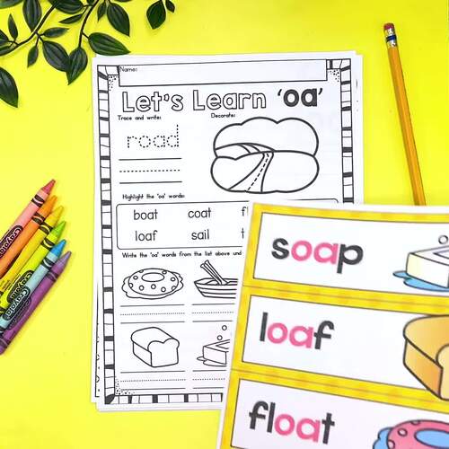CVCE Words and Vowel Teams ~ Long Vowels No Prep Phonics Printables BUNDLE