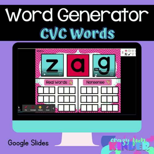 Digital Phonics and Math Games for Google Slides by Crazy Fun Kinder