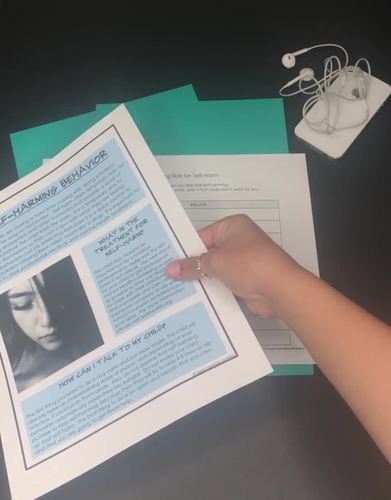 Coping Skills for Self-Harm Cutting Mindfulness- DBT- Interactive ...