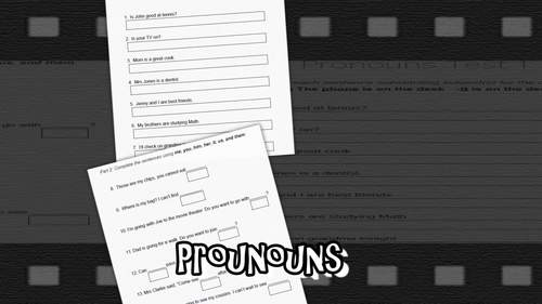 Pronouns Grammar Worksheets Various Questions for 2nd and 3rd Grade