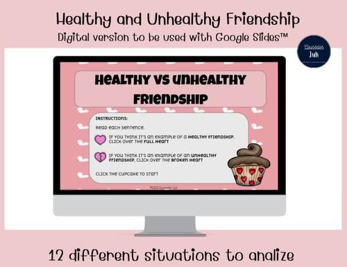 Healthy Friendships Printable + Google Slides™ Game by Counselor Juli